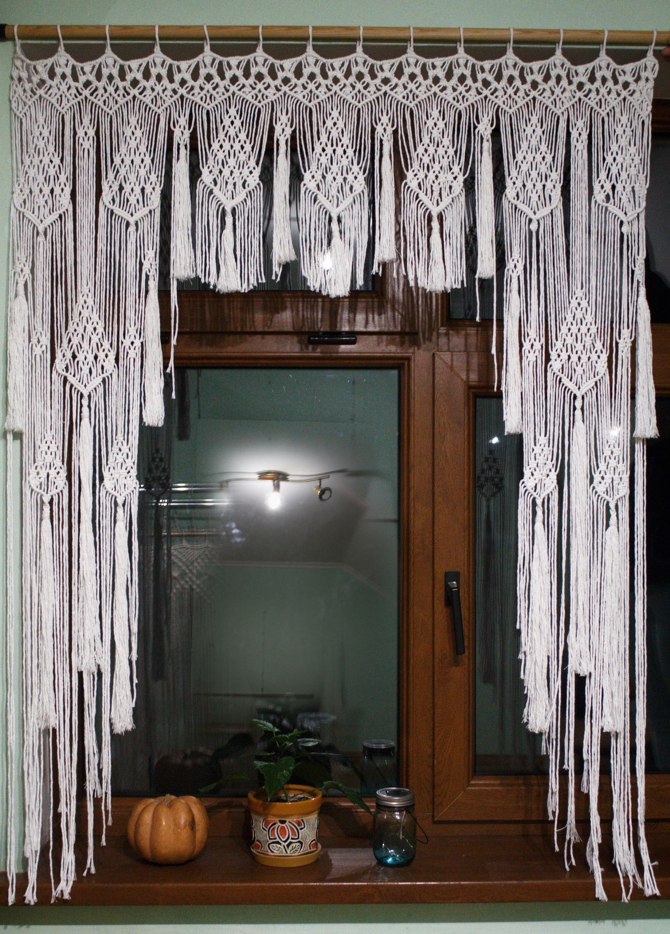 Wedding Macrame large Macrame Curtain Arch Macrame Curtain | Etsy