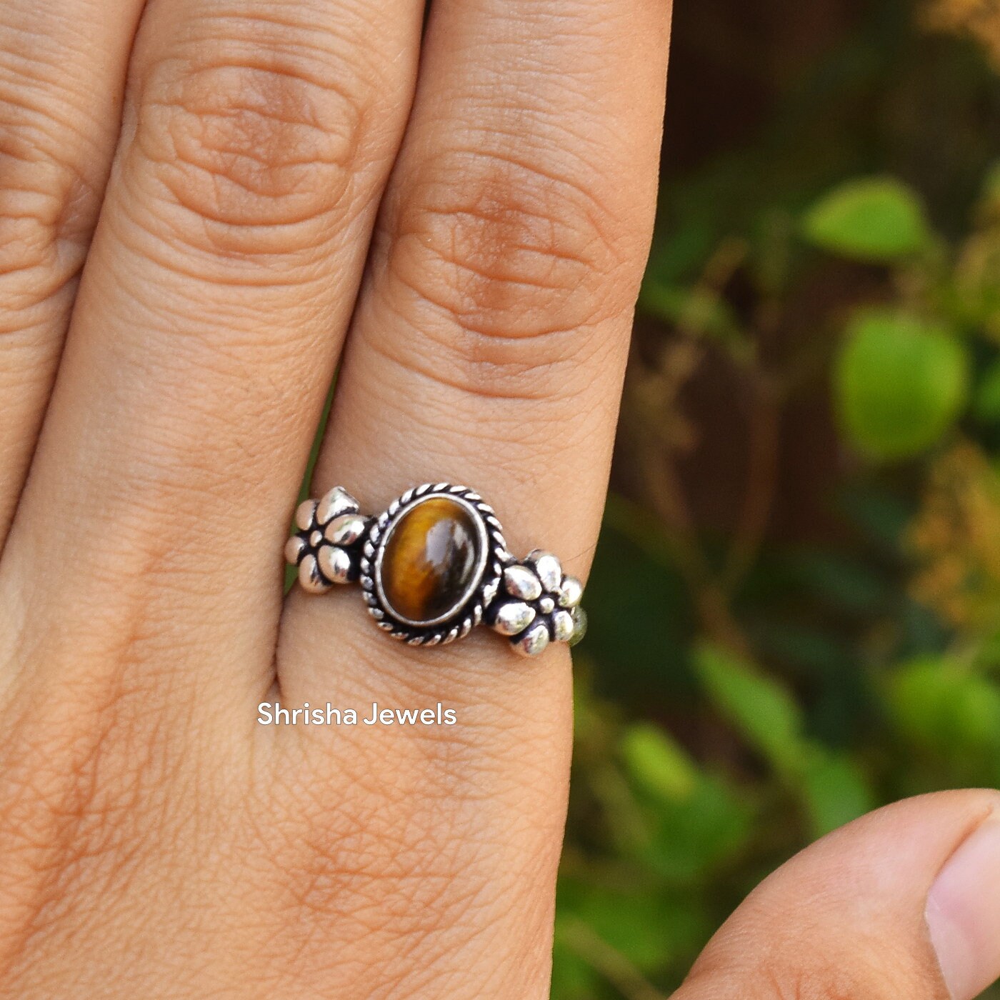 Tiger Eye Ring 925 Sterling Silver Tiger Eye Oval Ring - Etsy