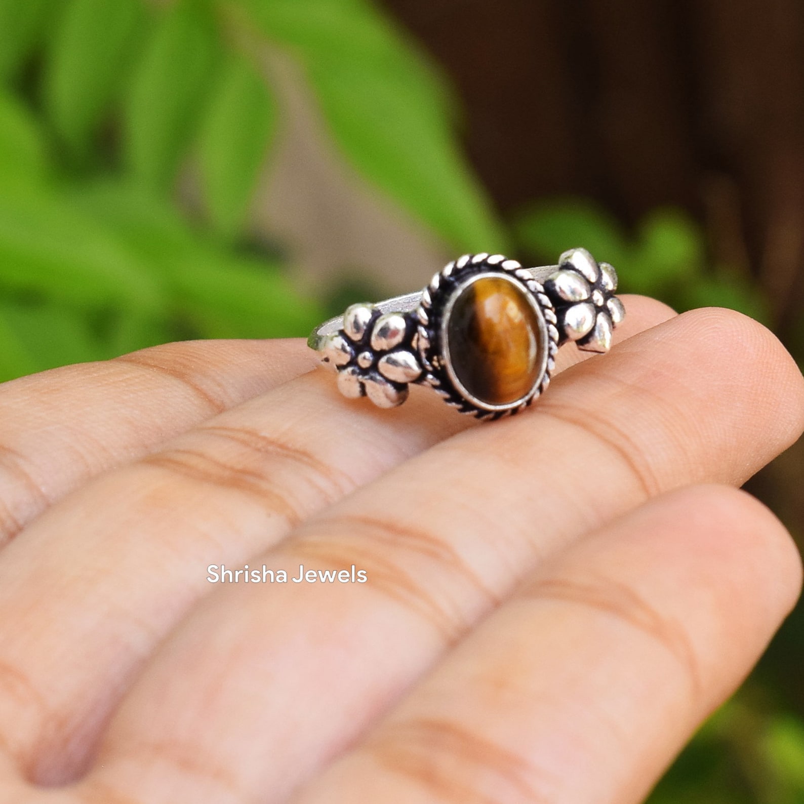 Tiger Eye Ring 925 Sterling Silver Tiger Eye Oval Ring - Etsy