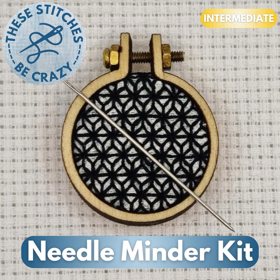 Make Your Own Blackwork Needle Minder Kit by These Stitches Be Crazy - Etsy