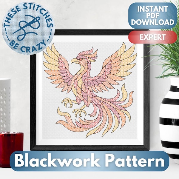 Blackwork Flag Pattern - Etsy UK