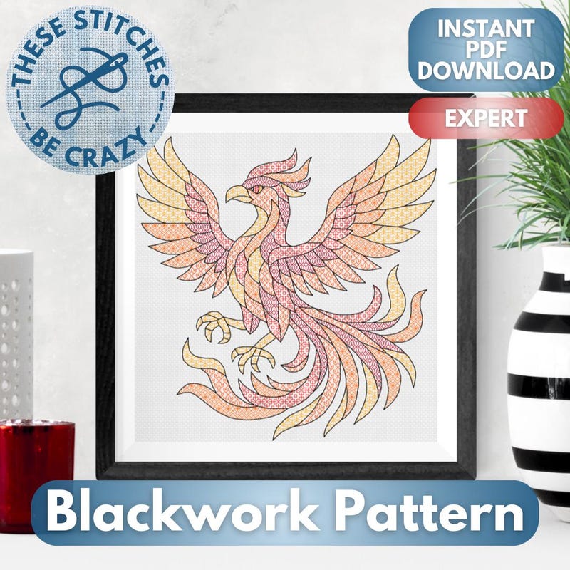 Blackwork Flag Pattern - Etsy UK