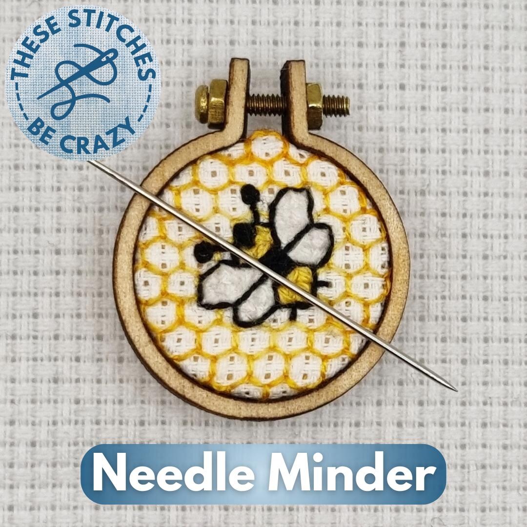 Bee Handmade Needle Minder by These Stitches Be Crazy - Etsy UK