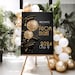 Black and Gold Prom Party Sign Welcome to Graduation Prom Night Party ...