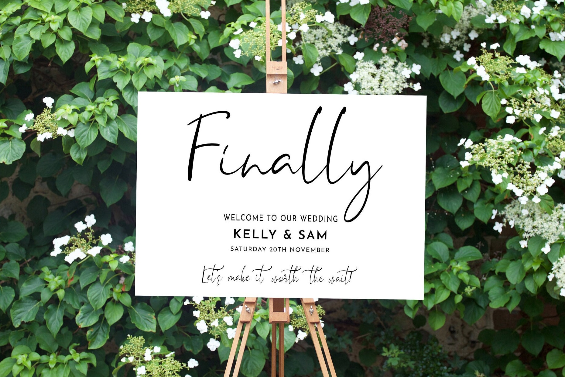 Wedding Welcome Sign, Finally Married, Welcome to Our Wedding Sign ...
