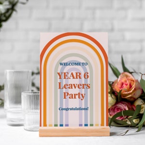 Rainbow School Leavers Selfie Frame & Party Sign, Last Day of Primary ...