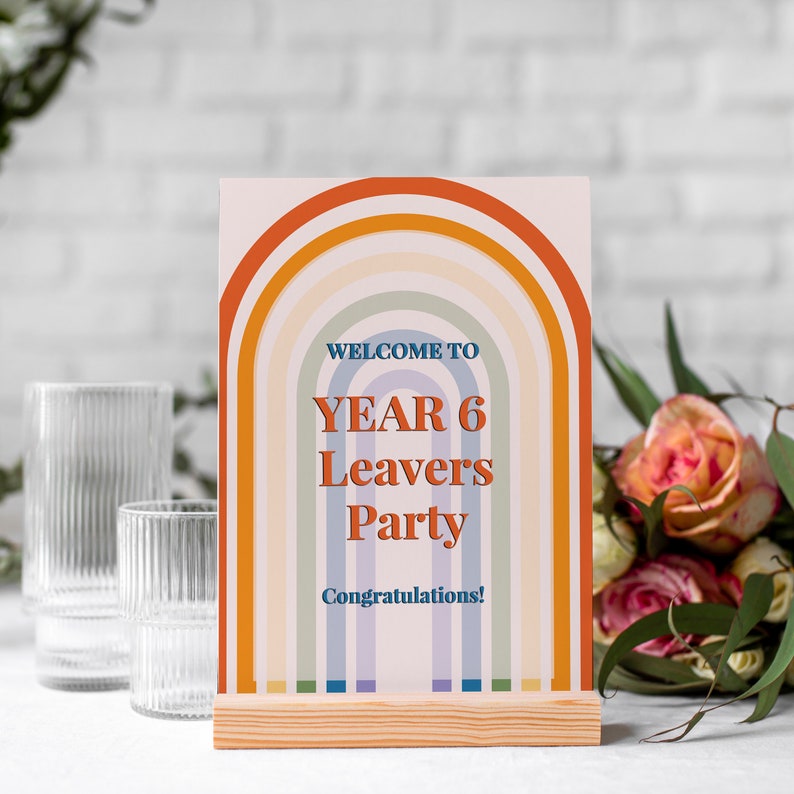 Rainbow School Leavers Selfie Frame & Party Sign Last Day of - Etsy