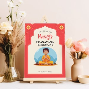 Upanayanam Welcome Sign, Thread Ceremony, Upanayanam Backdrop and ...