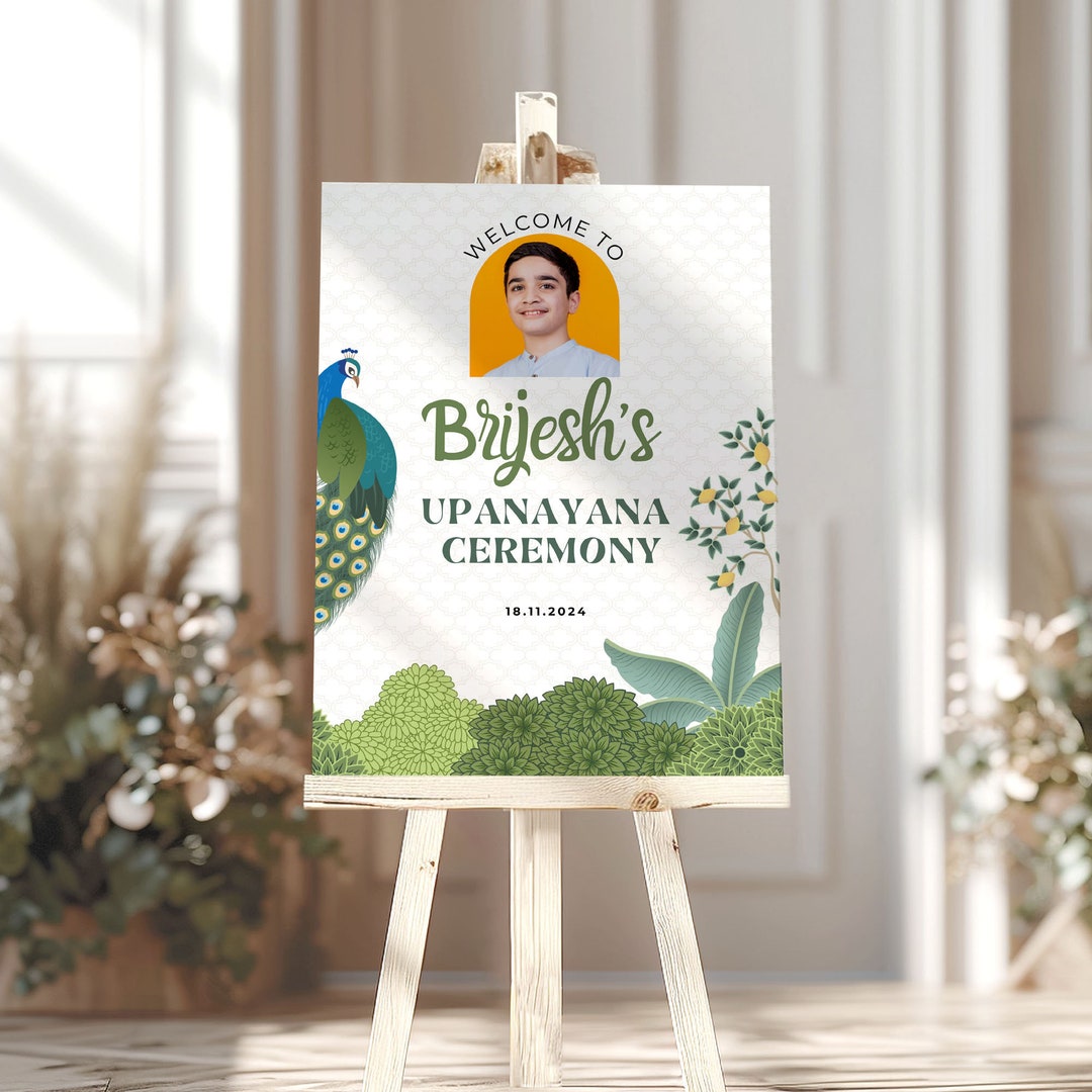 Upanayanam Welcome Sign Thread Ceremony Upanayanam Backdrop Upanayanam ...