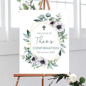 Confirmation Welcome Sign, Confirmation Welcome Sign, Eucalyptus ...