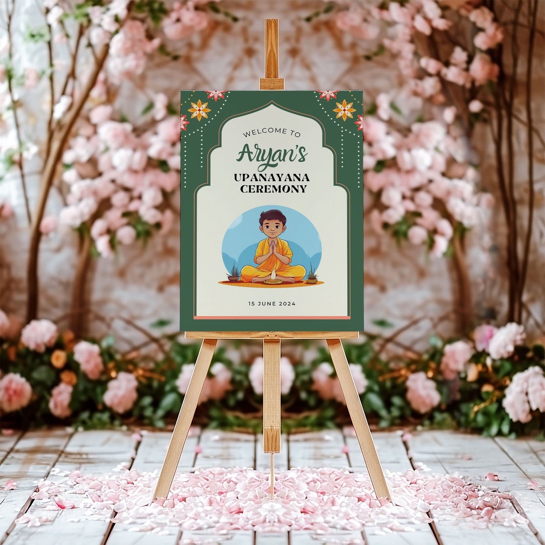 Upanayanam Welcome Sign, Thread Ceremony, Upanayanam Backdrop and ...