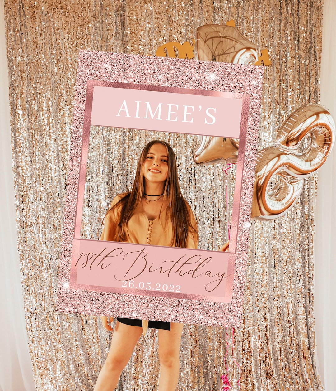 18th Birthday Selfie Frame, 18th Photobooth Party Frame, 18th Birthday ...