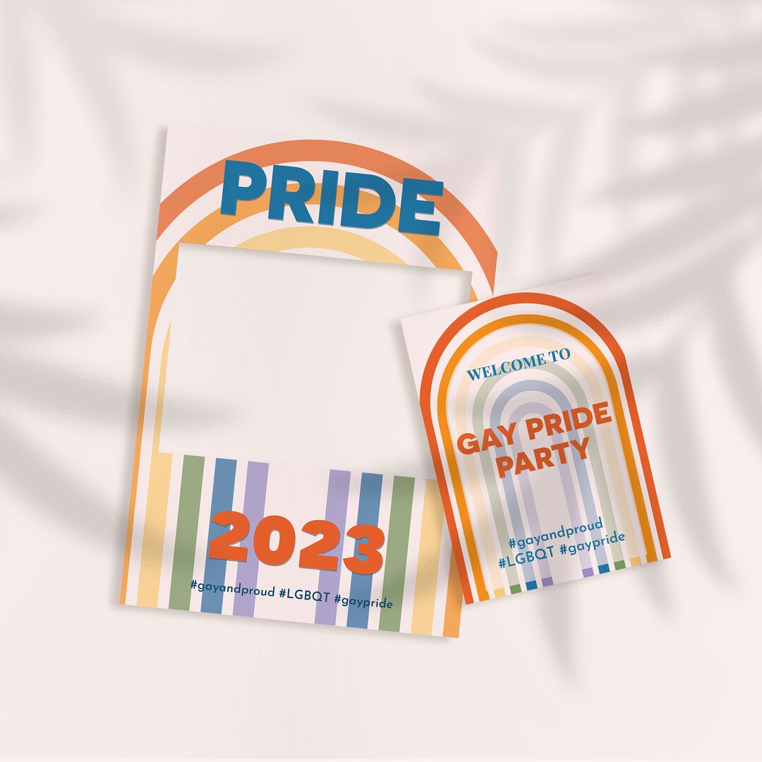 Gay Pride Selfie Frame, Rainbow Selfie Frame, LGBT Party Sign, Rainbow ...