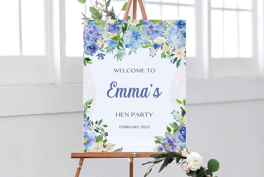 Eucalyptus Hen Party Welcome Sign, Hen Do Welcome Sign, Bridal Shower ...