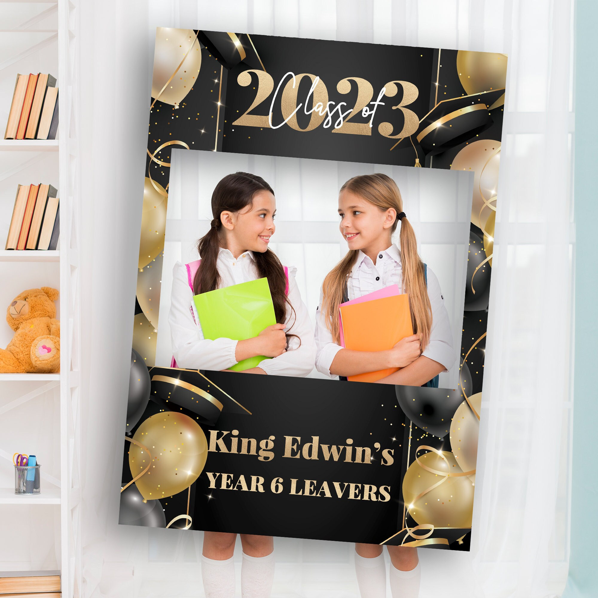 Black and Gold School Leavers Selfie Frame and Party Sign - Etsy UK