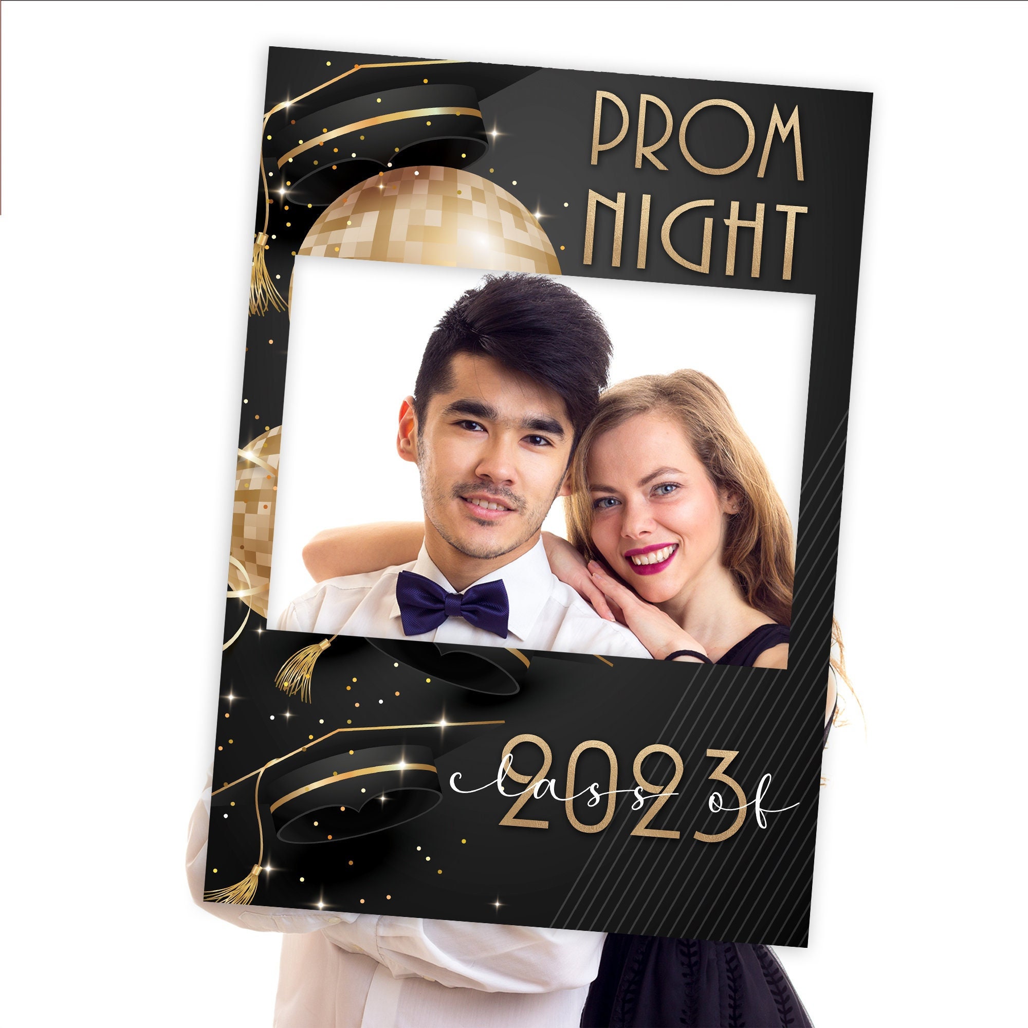 Black and Gold Prom Selfie Frame & Party Sign Prom Night - Etsy UK