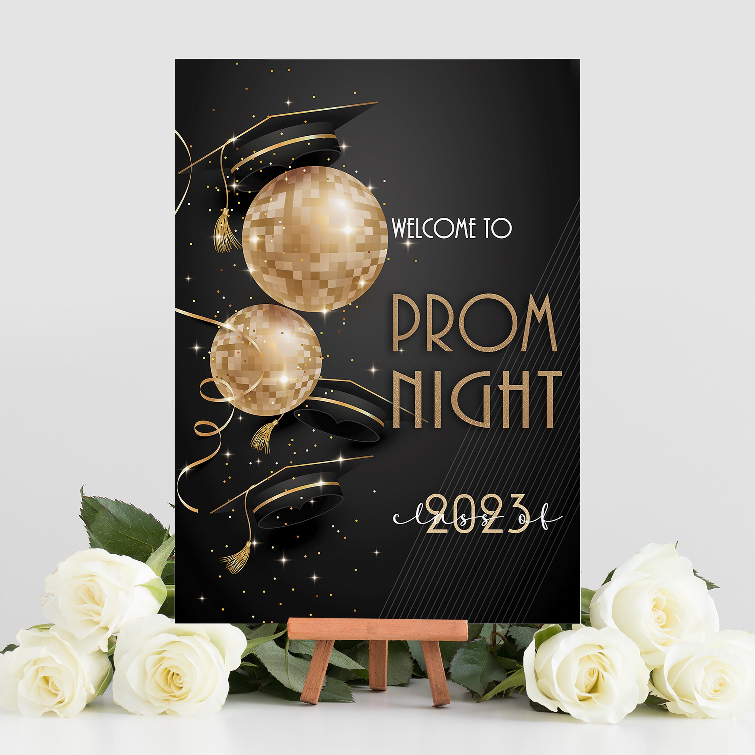 Black and Gold Prom Selfie Frame & Party Sign Prom Night - Etsy UK