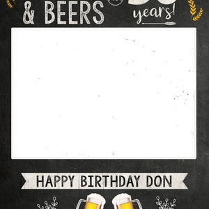 Cheers and Beers to 50 Years Birthday Party Selfie Frame - Etsy