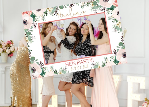 Blush Pink Hen Party Selfie Frame Hen Party Photo Booth - Etsy UK