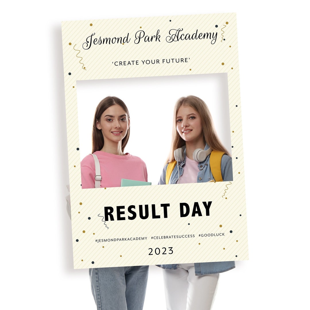 GCSE Result Day Selfie Frame, Customised GCSE Results Photobooth, Sign ...