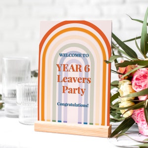 Rainbow School Leavers Selfie Frame & Party Sign, Last Day of Primary ...