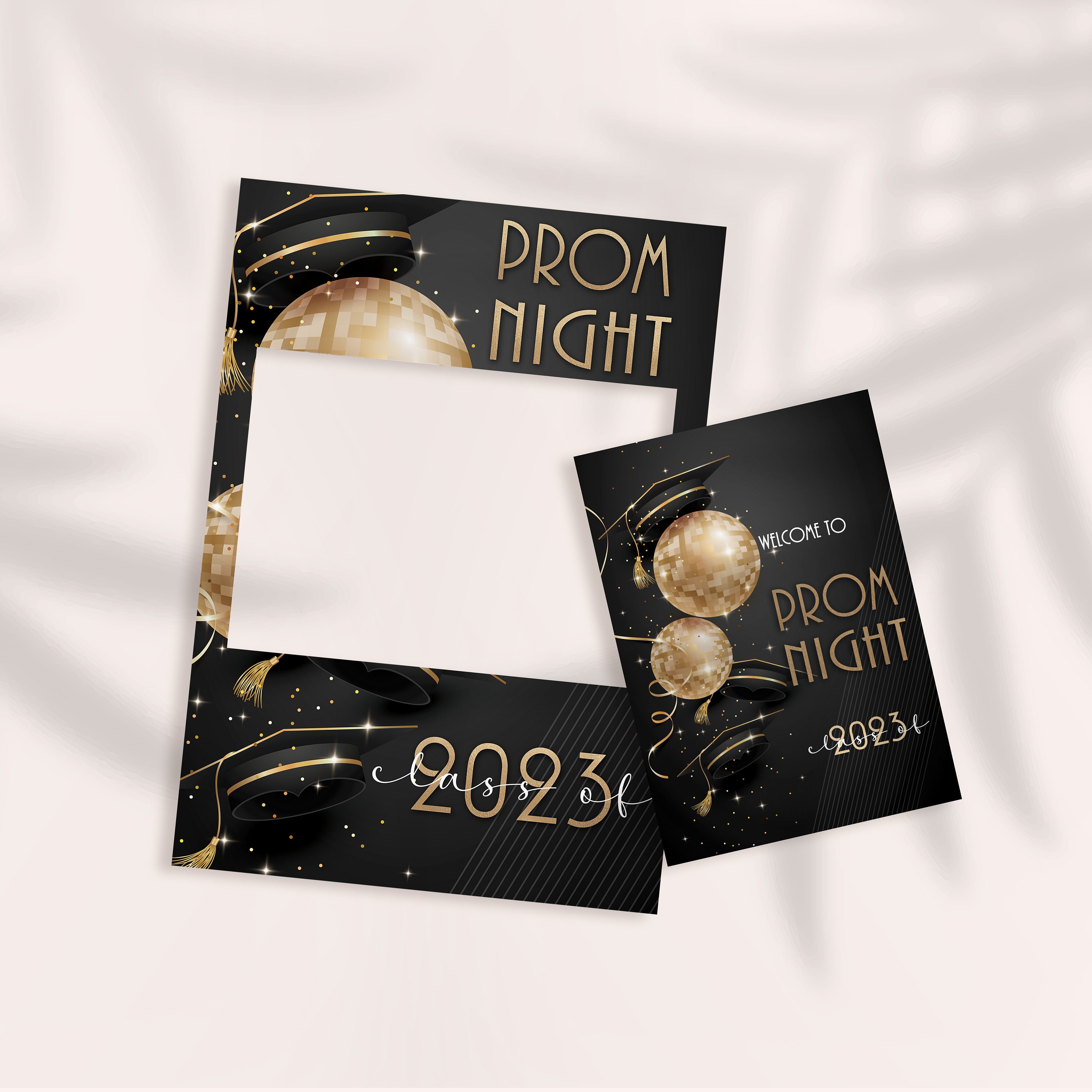Black and Gold Prom Selfie Frame & Party Sign Prom Night - Etsy UK