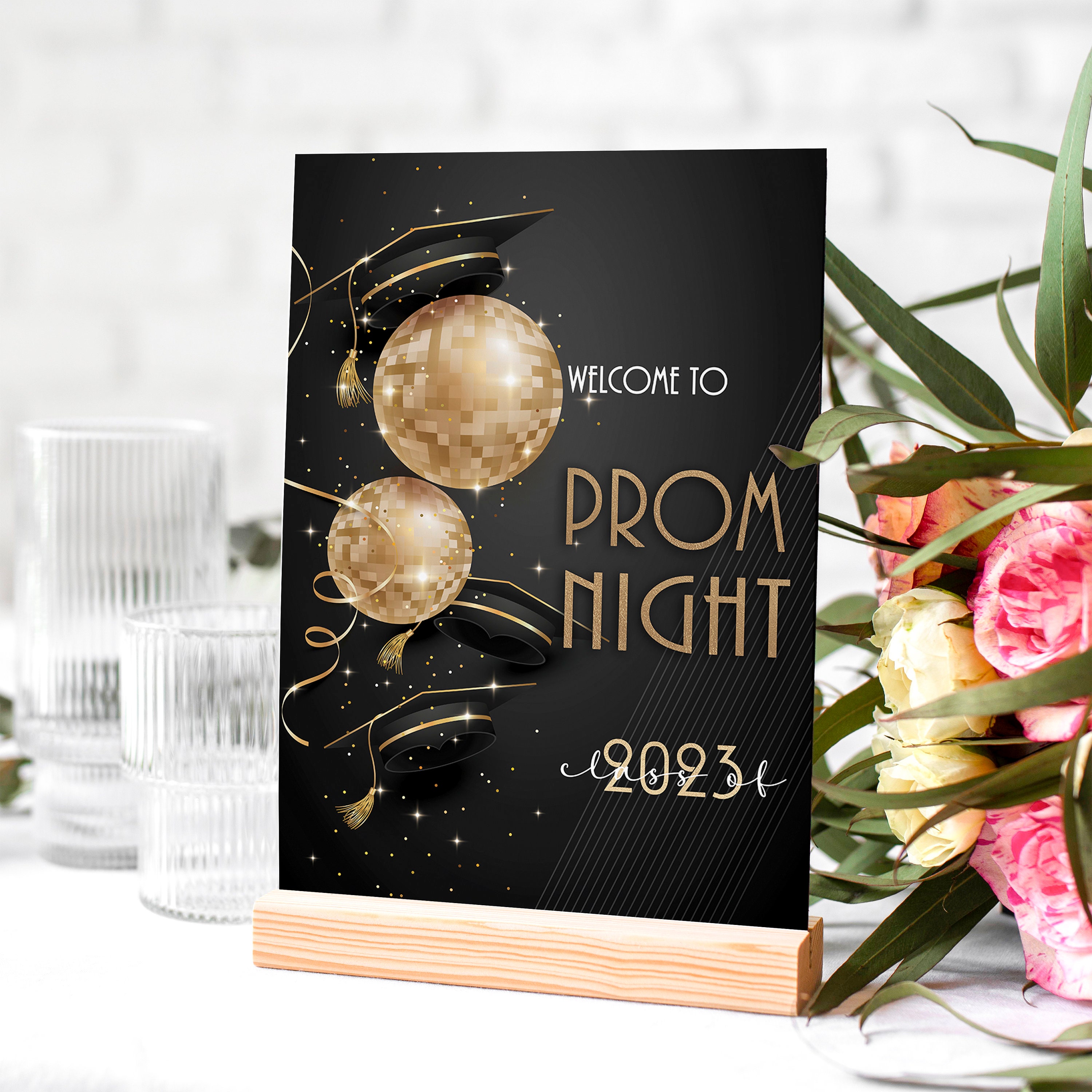 Black and Gold Prom Selfie Frame & Party Sign Prom Night - Etsy UK