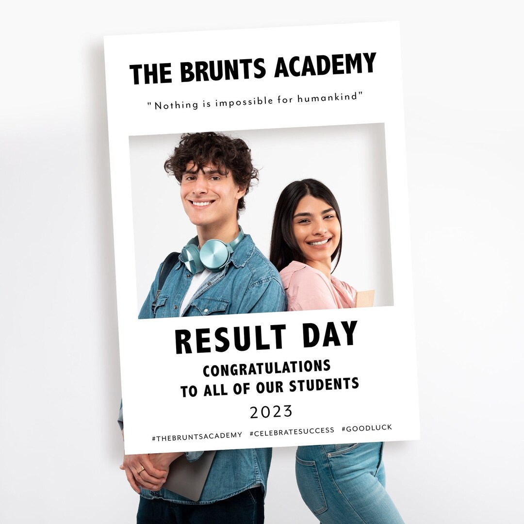 GCSE Result Day Selfie Frame, Customised GCSE Results Photobooth, Sign ...