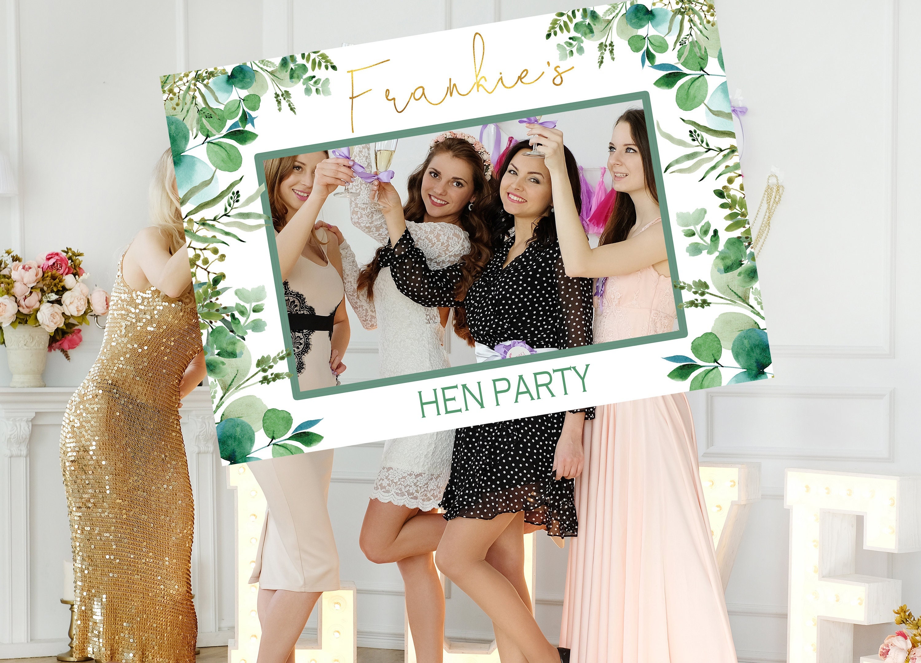 Hens photo booth props store