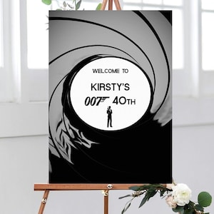 James Bond Party Sign, James Bond Party Decorations, James Bond Party ...