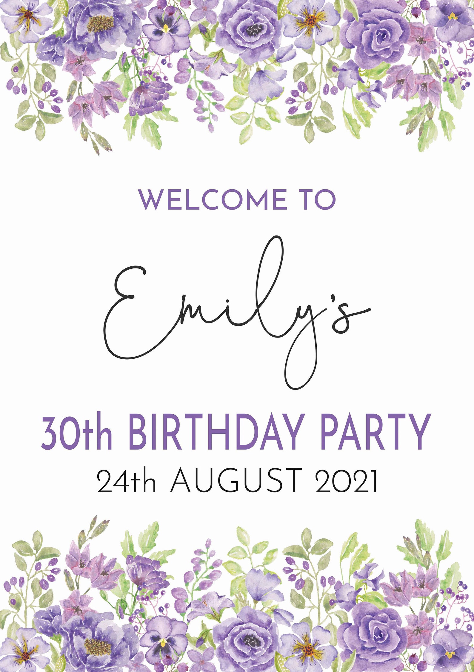 Birthday Party Decorations, Birthday Sign Printable, Birthday Welcome ...