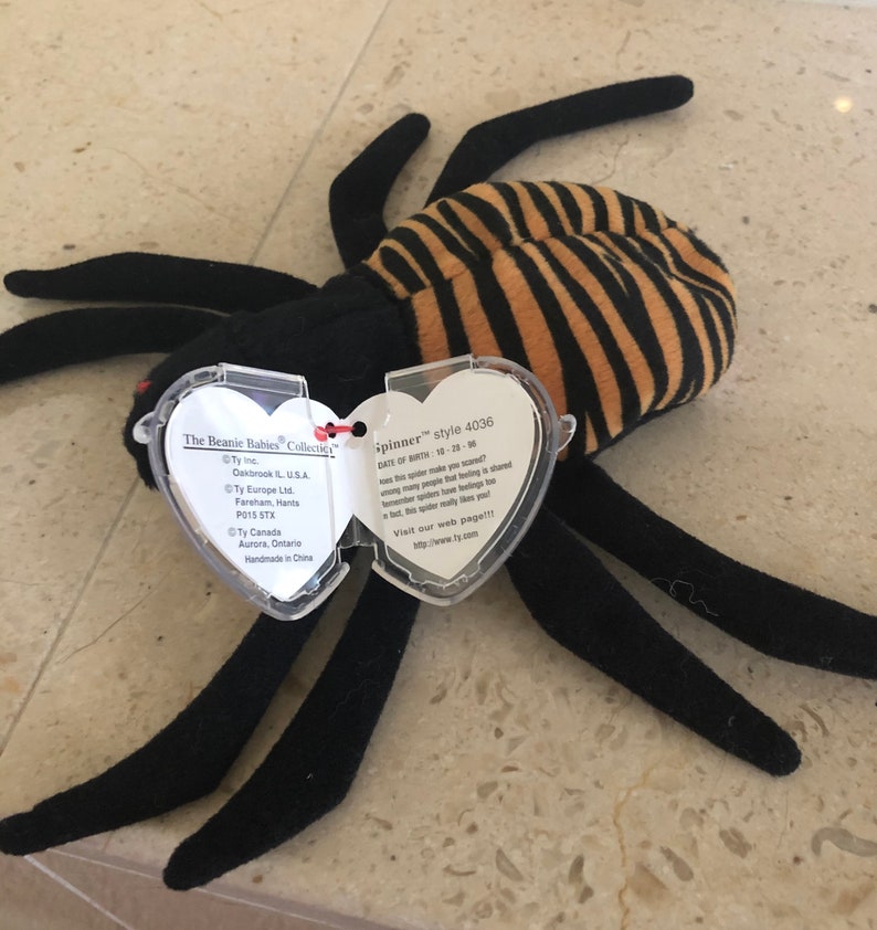 Spinner the Spider Beanie Baby - Etsy