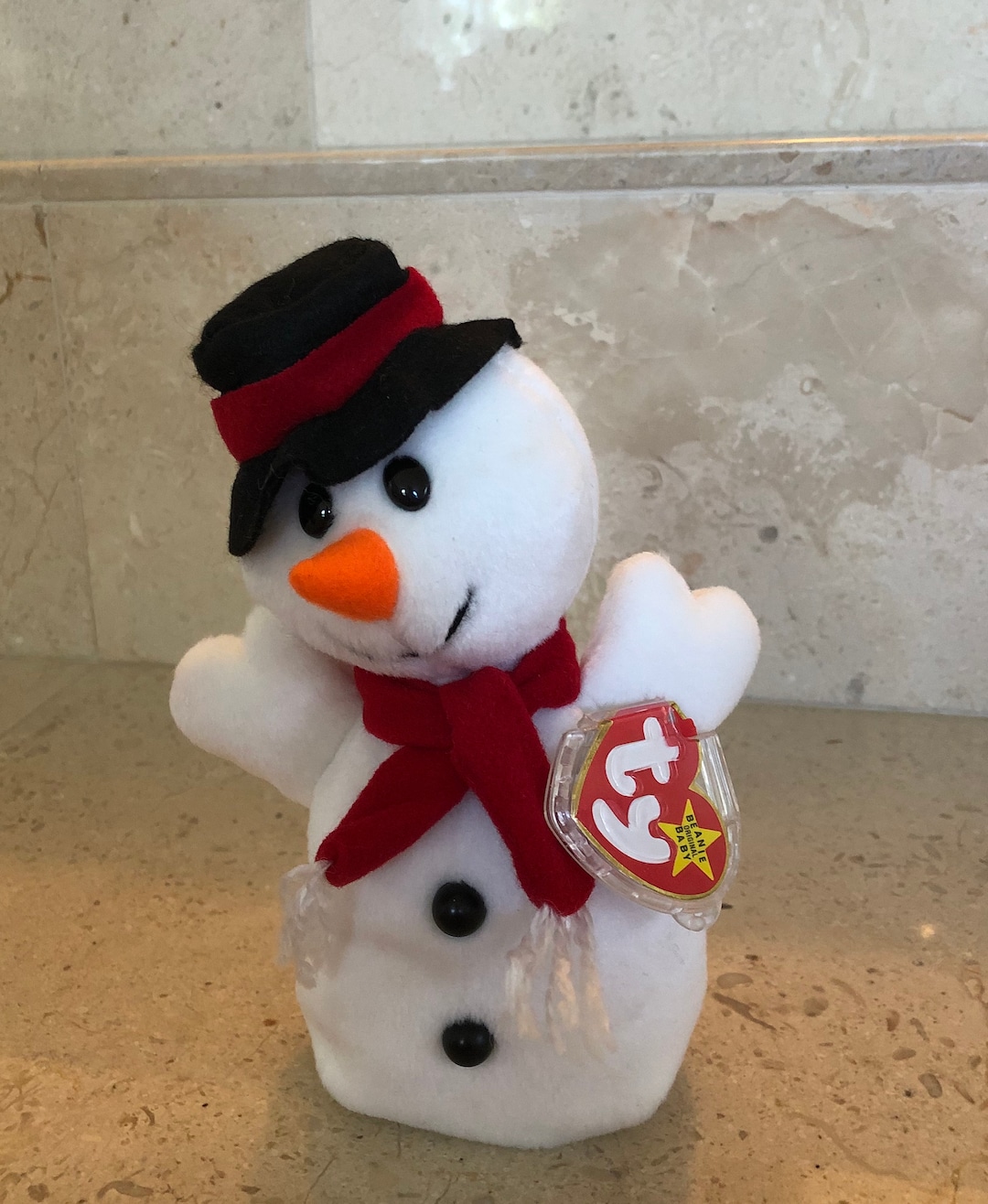 Snowball the Christmas Snowman Beanie Baby - Etsy