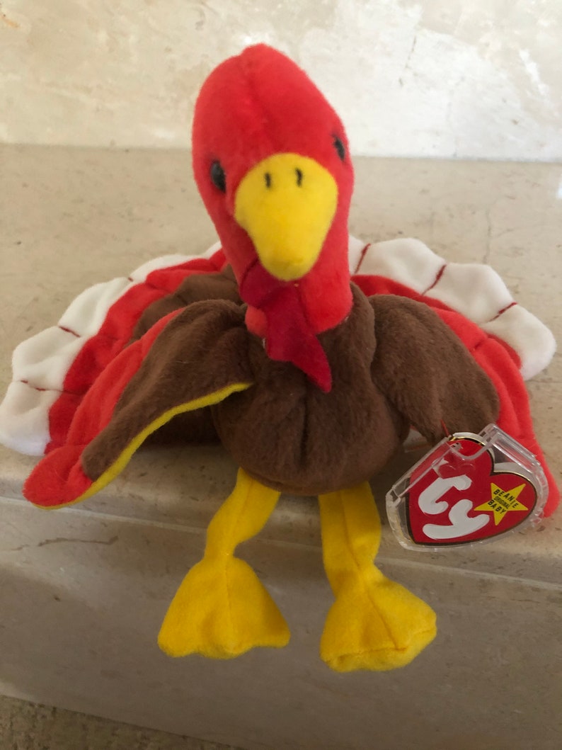 Gobbles the Turkey Beanie Baby - Etsy