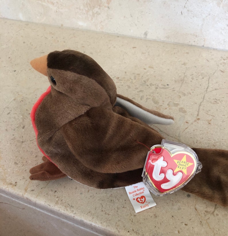 Early the Red Robin Beanie Baby - Etsy