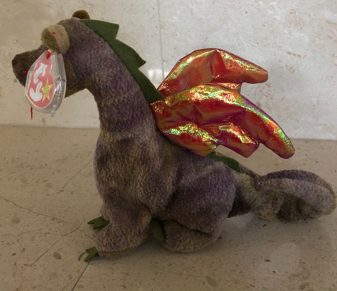 Scorch the Dragon Beanie Baby - Etsy