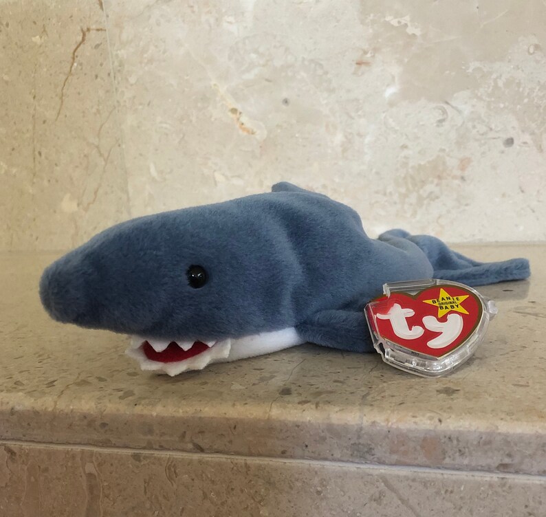 Crunch the Shark Beanie Baby - Etsy