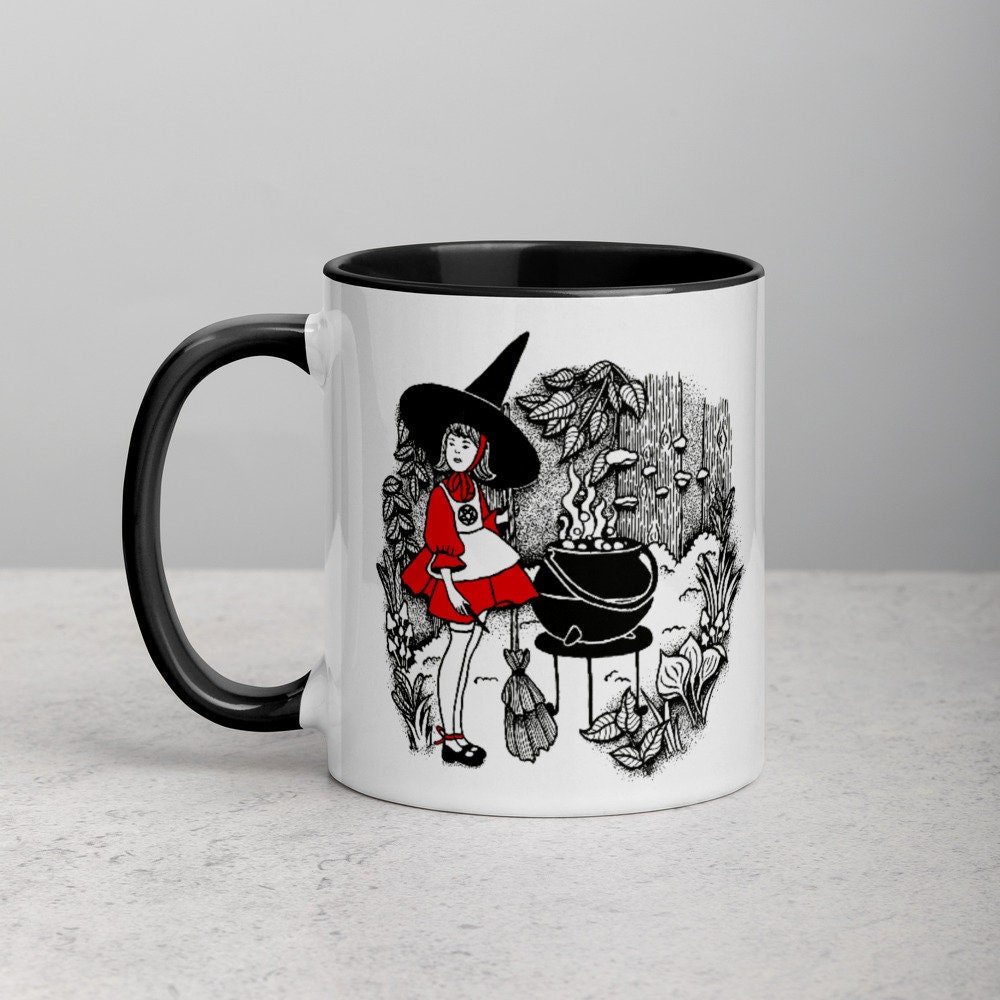 Mugs Drink & Barware Black Ceramic mug with Fern old norse home decor ...