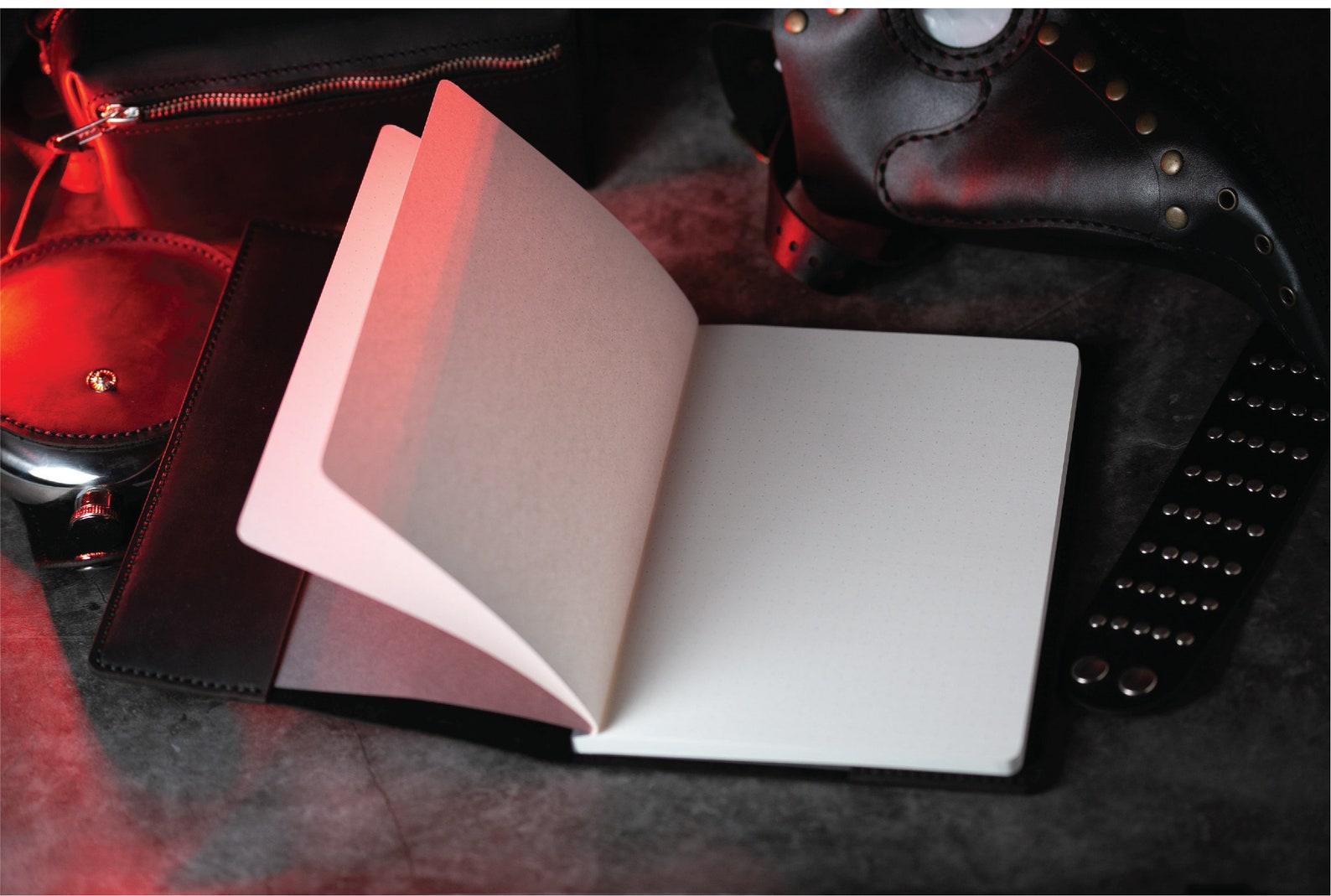 Goth Satanic Cat Occult Leather Journal Notebook Cover | Etsy