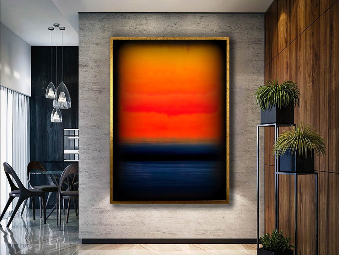 Mark Rothko BLUE ORANGE Canvas Art Reproduction, Framed Wall Art ...