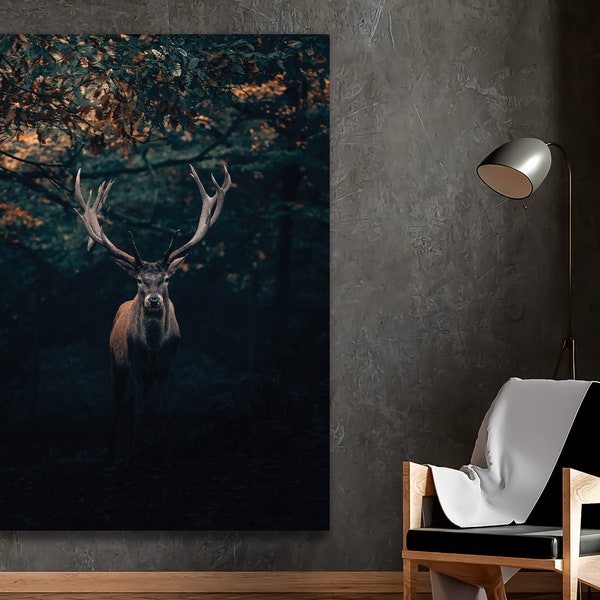 Deer Canvas Art - Etsy