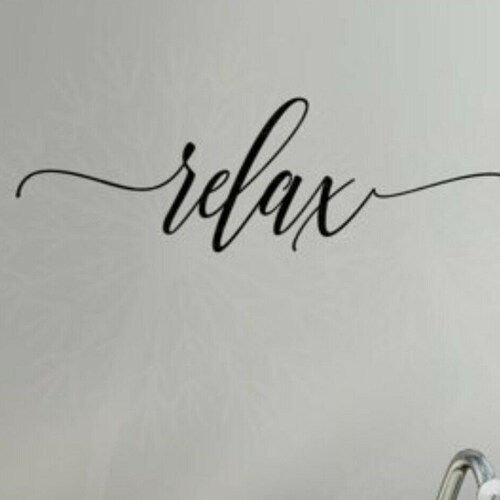 Relax Wall Art Sticker Relax Wall Decal Bathroom Wall Decor - Etsy UK