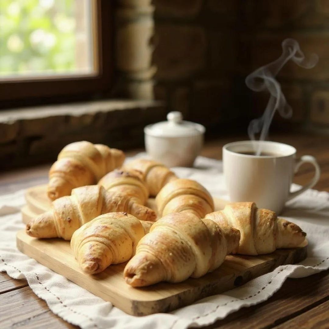 Polymer Clay Croissant, Croissant Clay Charm, Croissant Beads, Handmade ...