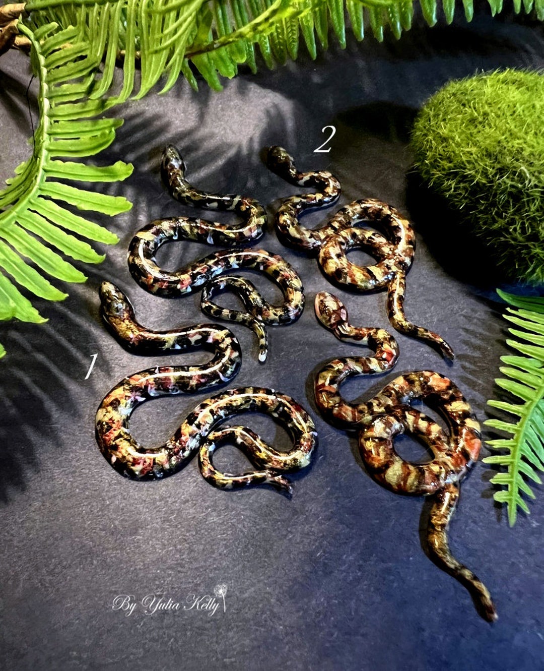 Epoxy Resin Snake Beads, Snake Jewelry Making, Tiger Snake Beads ...