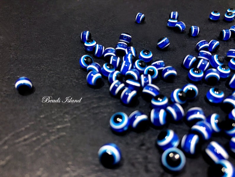 Evil Eye Beads, Navy Blue Beads, Dark Blue Turkish Eye Beads, Evil Eye ...