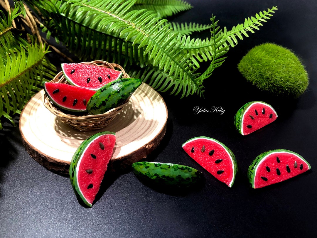 Watermelon Beads, Supplies DIY Watermelon Beads, Polymer Clay Beads ...