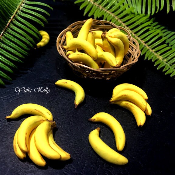Handmade Clay Banana Beads, Jewelry Making and DIY Fruit Projects - Etsy