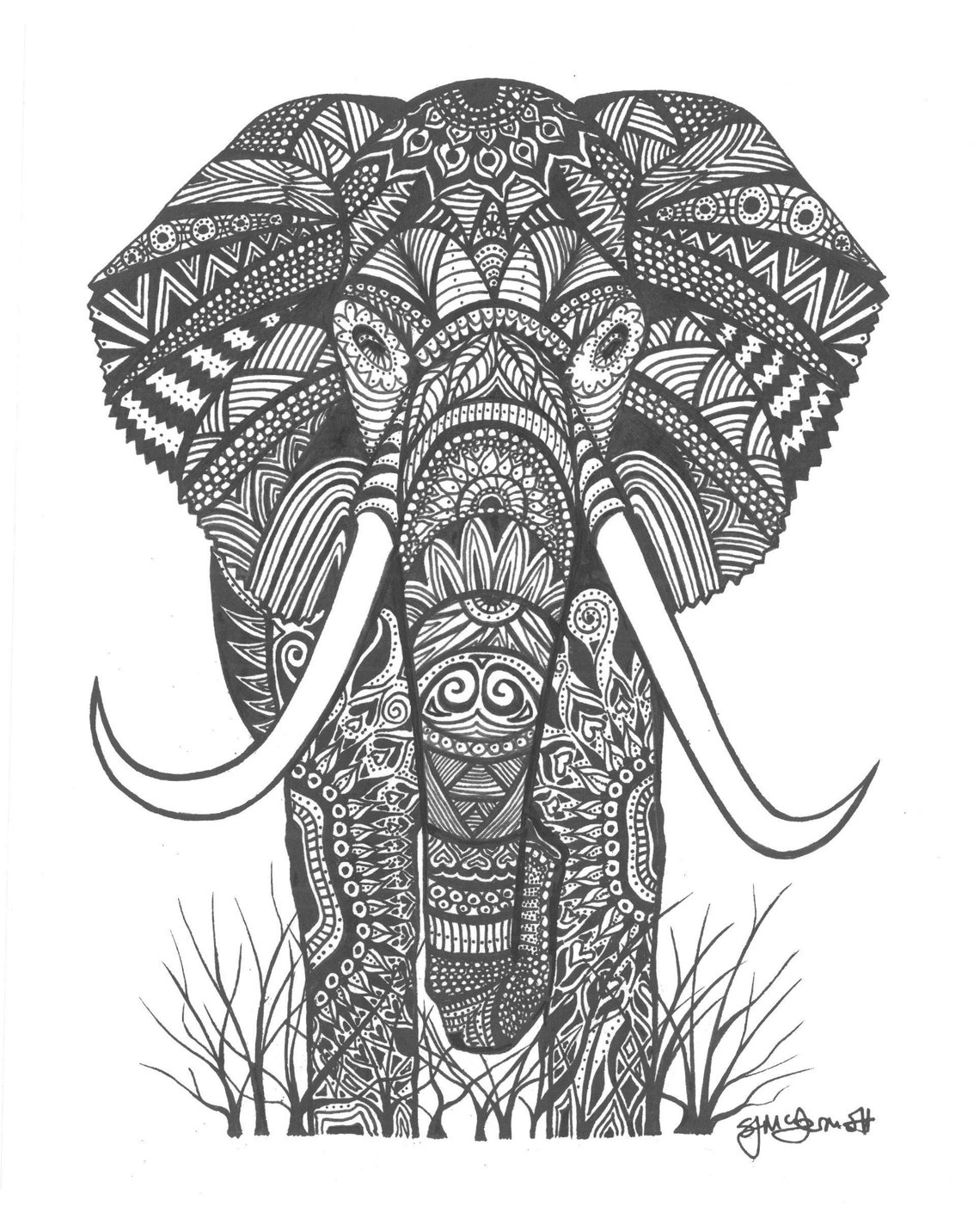 A4 Print of My Highly Detailed Drawing, With Intricate Designs, of an ...