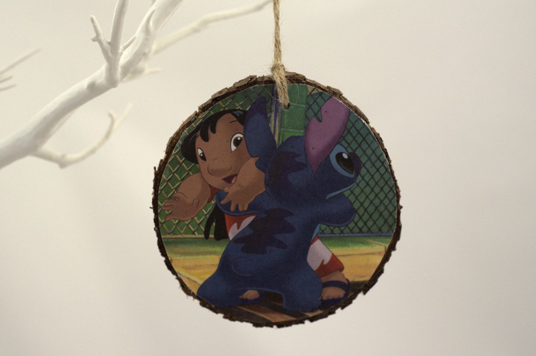 Lilo & Stitch Large Wood Slice Hanging Decoration - Etsy