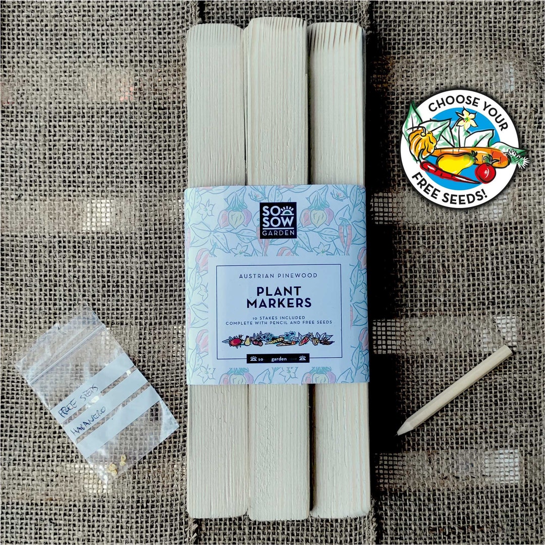 Wooden Plant Markers - Rustic Pinewood Plant Stakes - Etsy UK